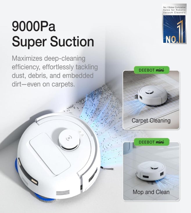 Buy Ecovacs White Deebot Mini Omni Robotic Vacuum Cleaner for Home ...