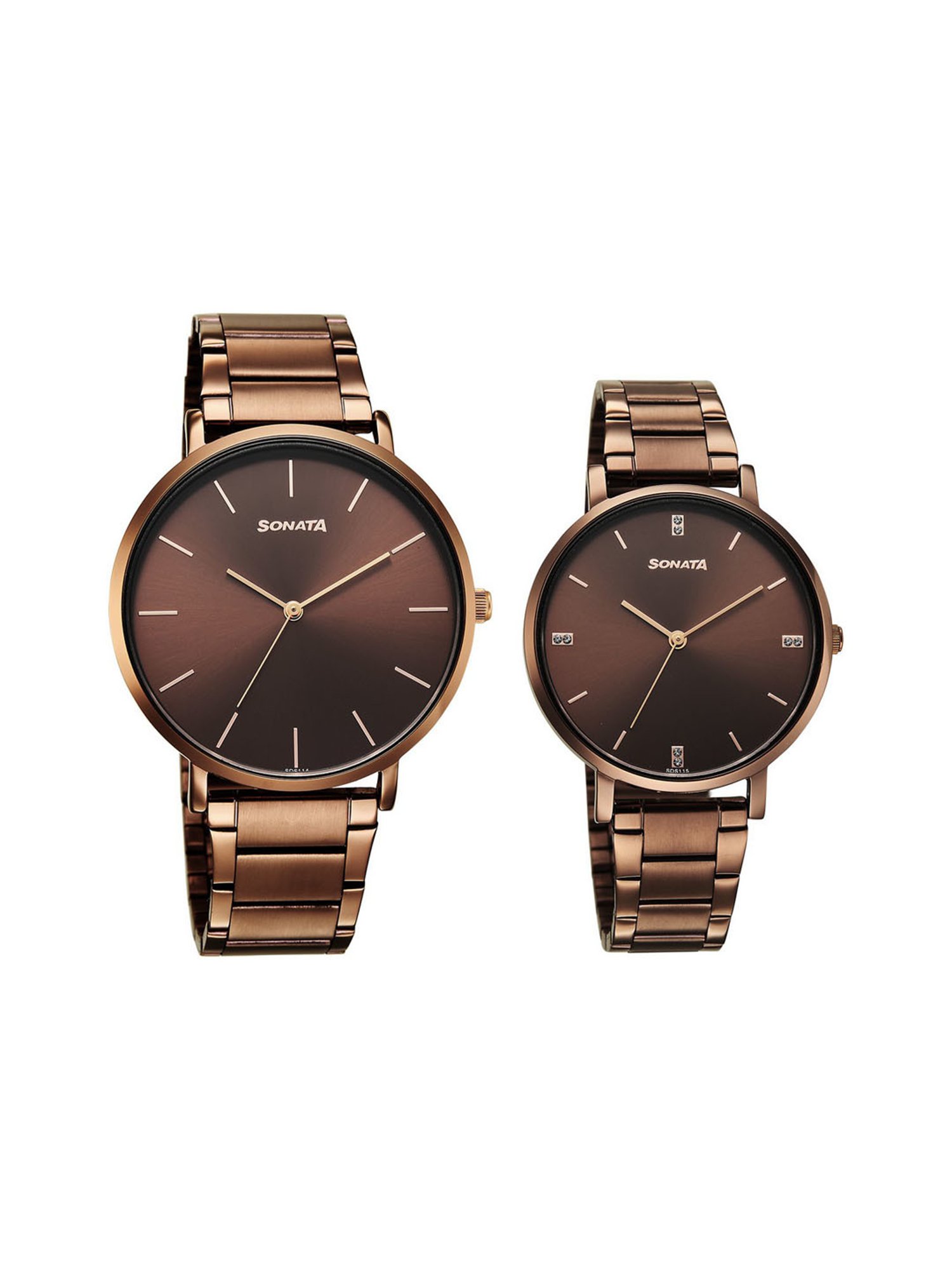 Sonata Men Brown Analog Watch