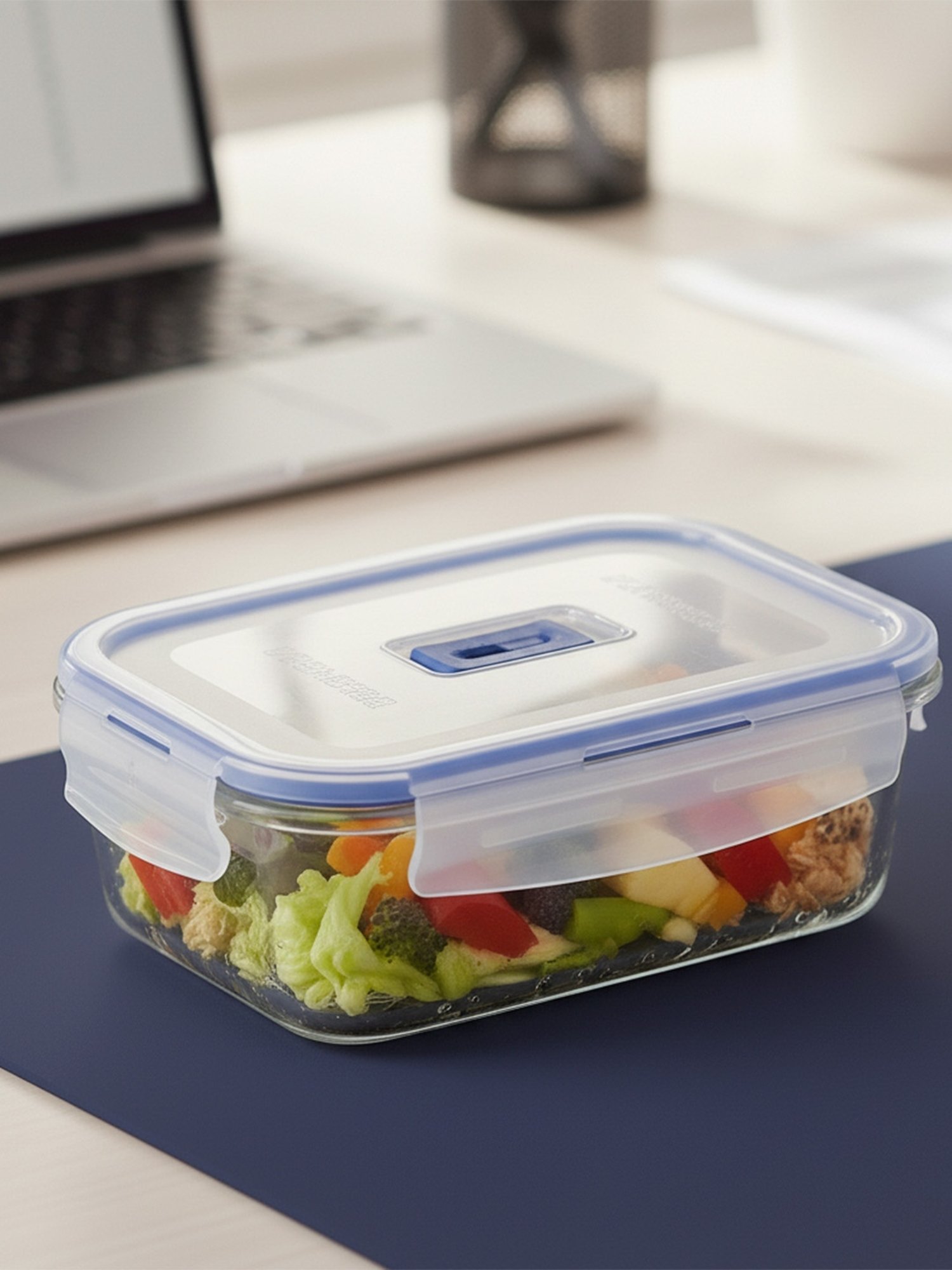 Luminarc Pure Box Transparent Glass Rectangular Lunch Box with Air Vent ...