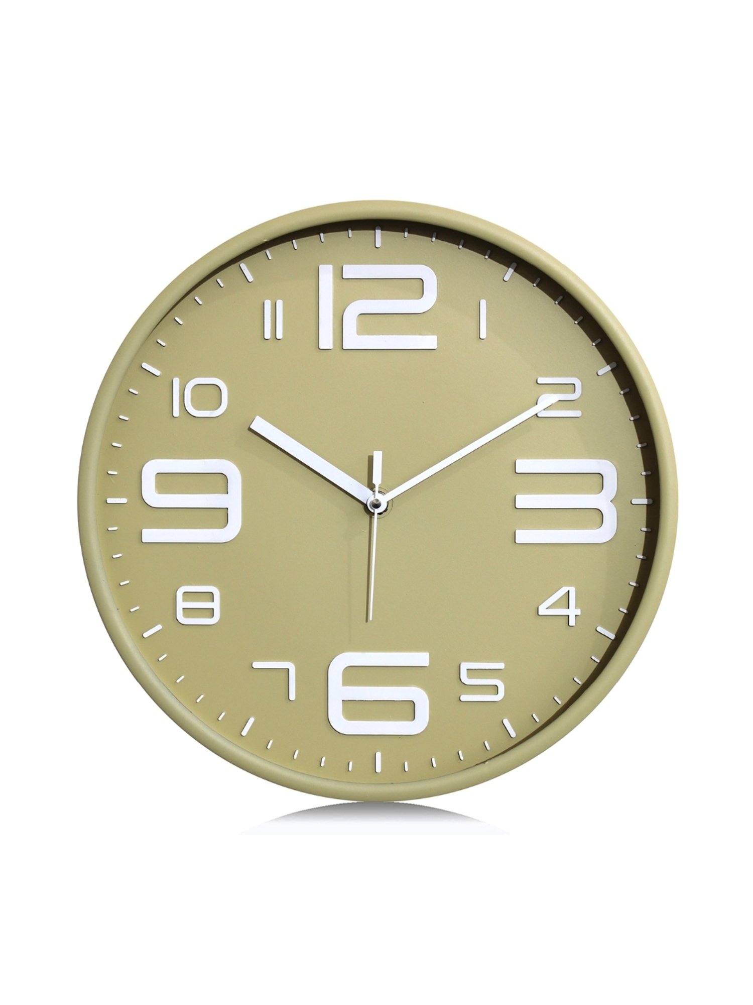 Random Beige Plastic Analog with Embossed Numbers & Clear Tick Marks ...