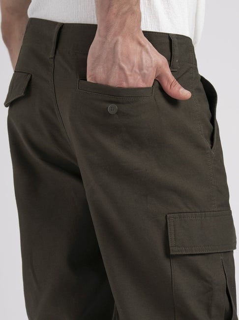 Green Trousers & Chinos by Red Tape for Men