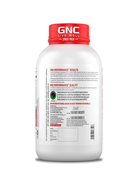 GNC Pro Performance 100% Whey Protein Powder