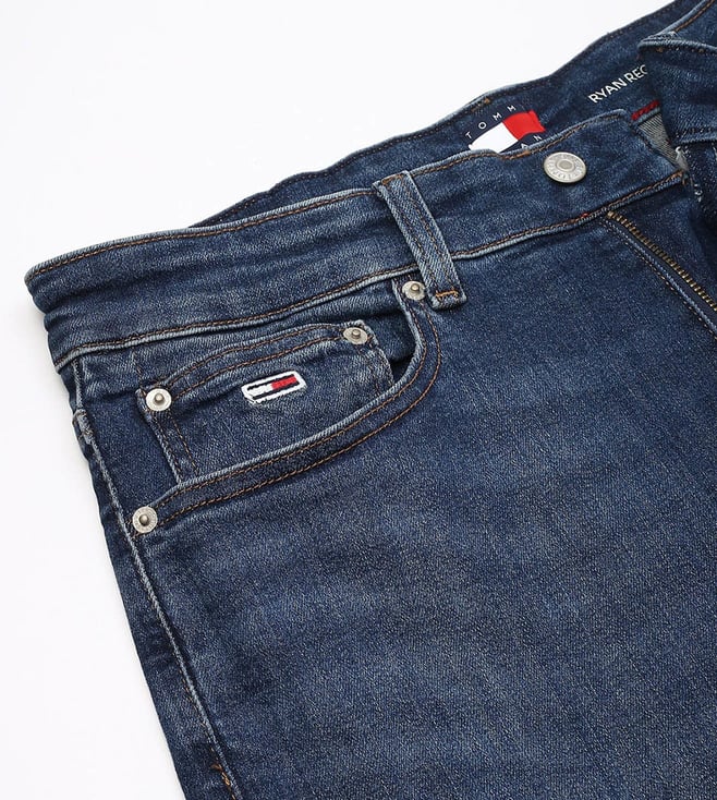 Tommy Hilfiger Mens Blue Regular Fit Jeans