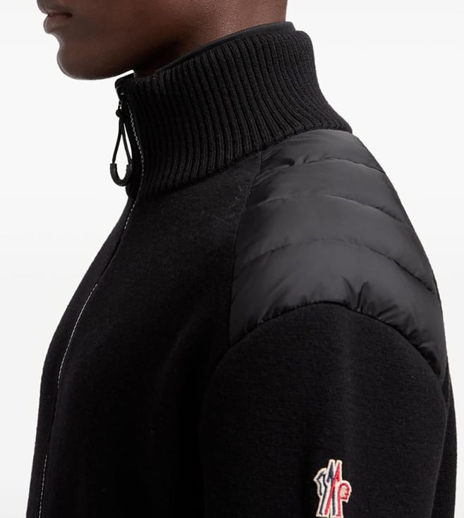 Moncler Black Zip-Up Cardigan
