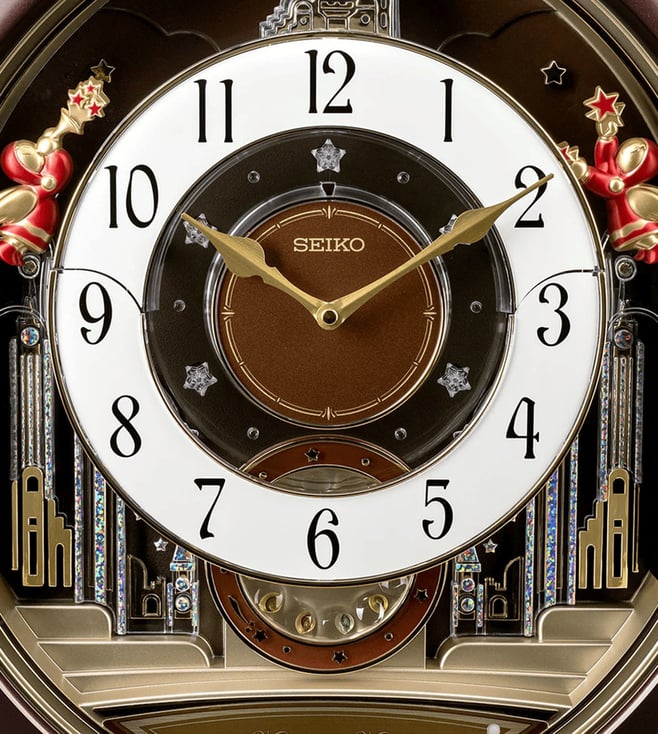 Buy Seiko Red Dial Round Wall Clock with Bold Numerals for HomeOnline ...