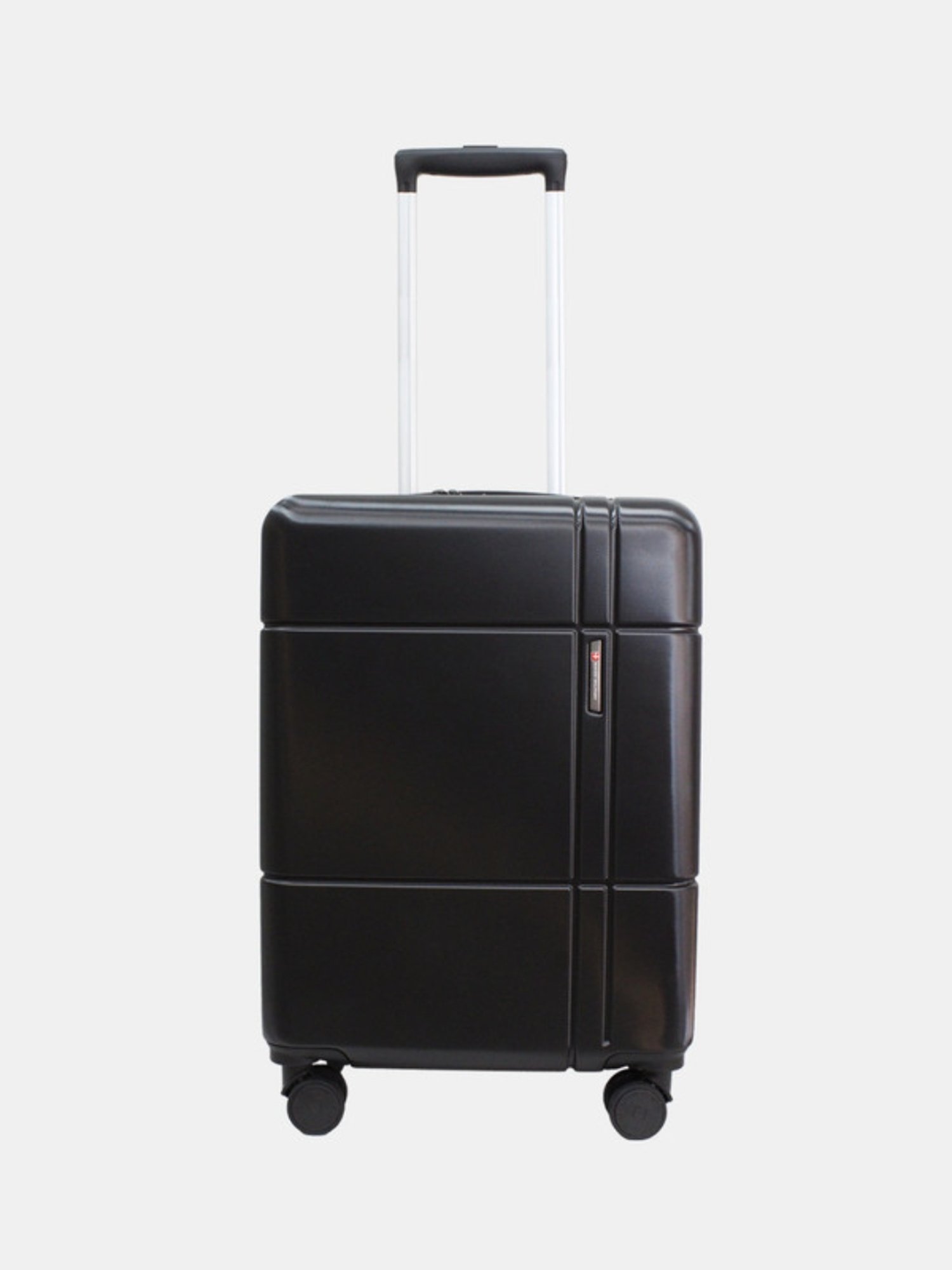 SWISS MILITARY Black DASH Striped Small Hard Sided Cabin Trolley