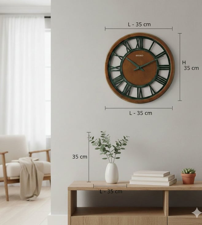Buy Seiko Oak-Wood Frame Wall Clock with Pendulum for HomeOnline @ Tata ...