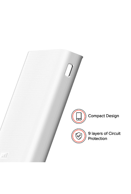 Buy Xiaomi Mi 2i PLM06ZM 20000 mAh Power Bank (White) Online At Best ...