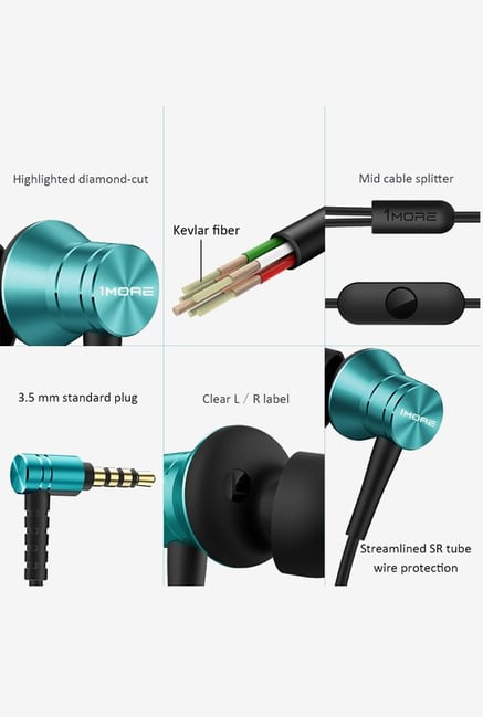 Buy 1More Piston Fit Earphone With Mic (Blue) Online At Best Price ...