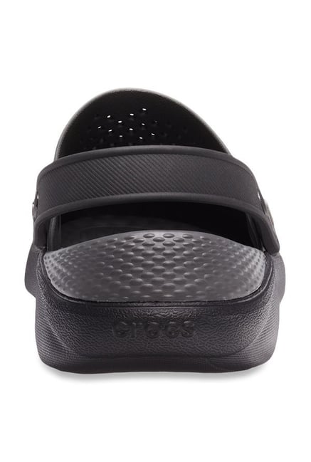 Buy Crocs LiteRide Black & Slate Grey Back Strap Clogs for Men at Best ...