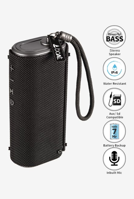 Buy Boat Stone Grenade XL 10W Bluetooth Speaker (Charcoal Black) Online ...
