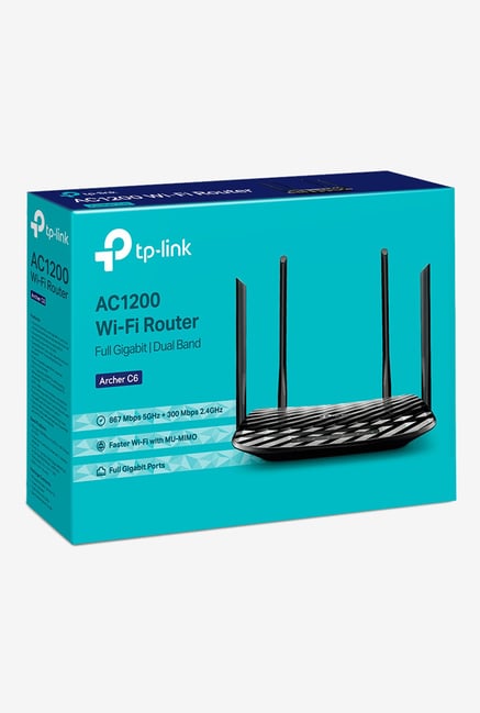 TP-LINK Archer C6 AC1200 300 Mbps Wireless Router (Black) from TP-LINK ...