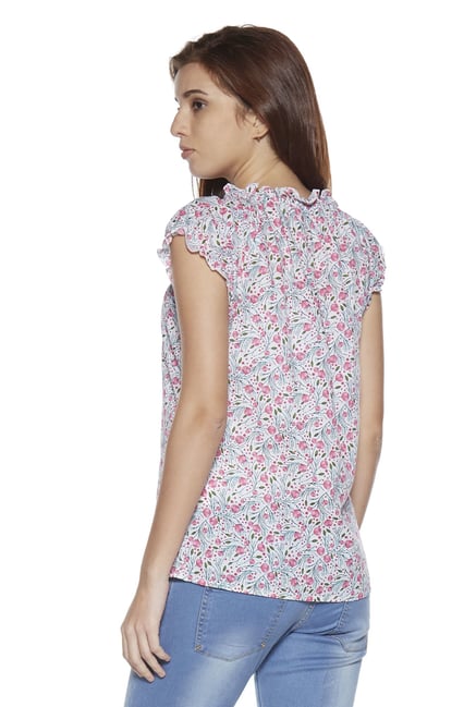 Buy Zudio White Floral Print Top for Women Online @ Tata CLiQ