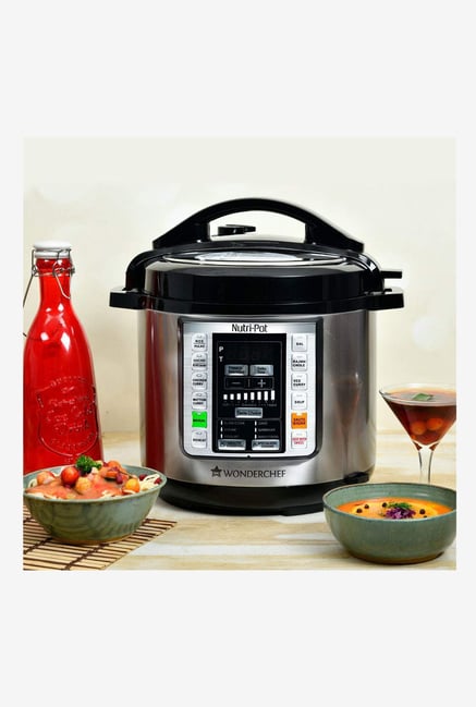 Buy Wonderchef Nutri-Pot 6L Electric Rice Cooker (Black/Silver) Online ...