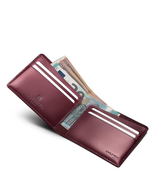 Buy Lapis Bard Maroon Savile Row Bi-Fold Wallet for Men Online @ Tata ...