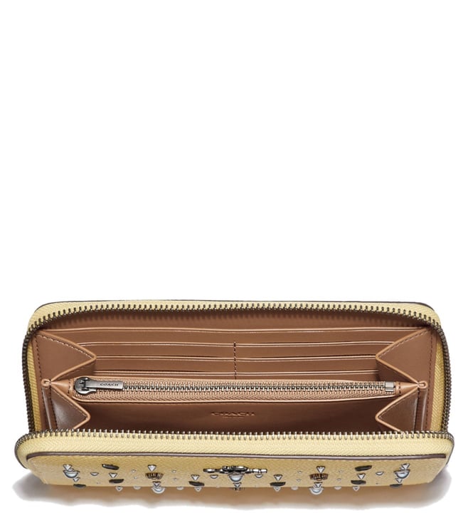 Buy Coach Sunflower Prairie Rivets Accordion Zip Wallet for Women ...
