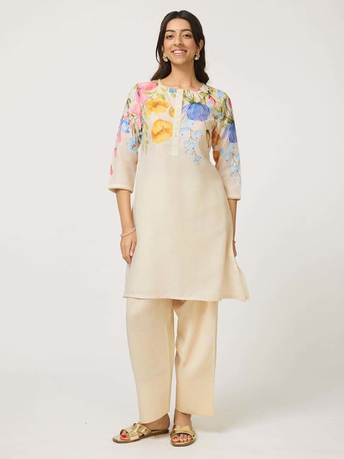 Women's Clothing Daali Ethnic Wear Off White Suits