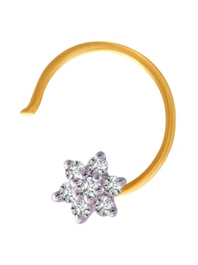 Buy P. C. Chandra Jewellers 18 kt Gold Diamond Nosepin Online At Best Price Tata CLiQ