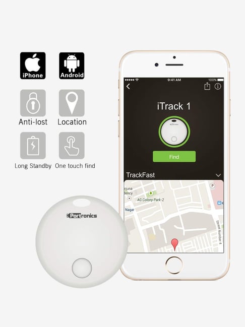 Buy Portronics iTrack 1 POR-130 Bluetooth Smart Tracker (White) Online ...