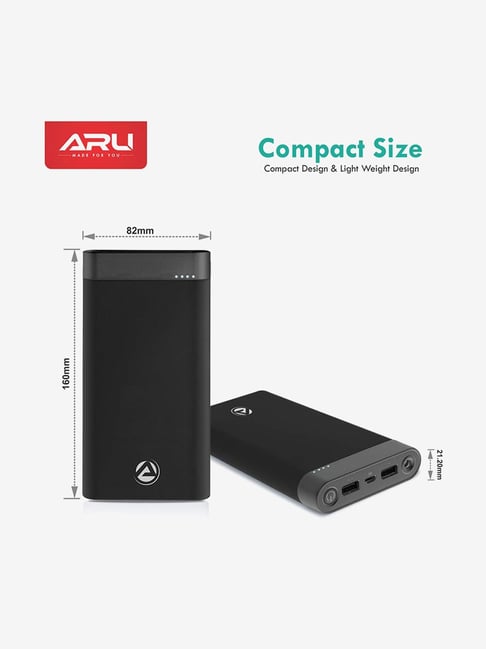 Buy ARU APB-2000 20000mAh Power Bank (Black) Online At Best Price ...