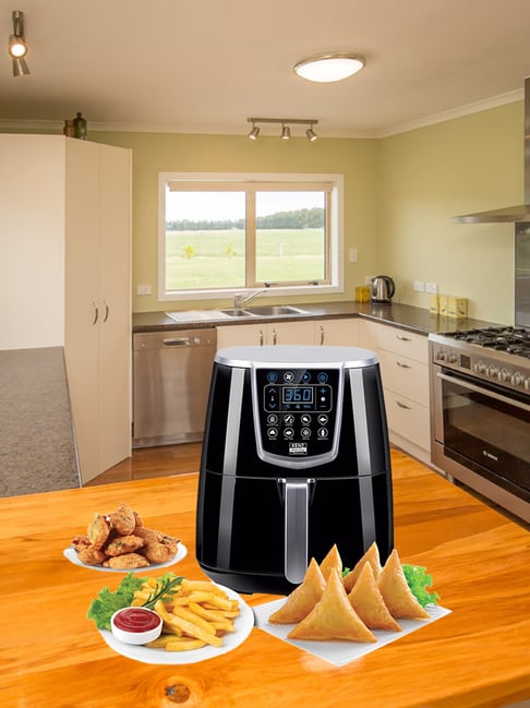 Buy Kent 16033 1350W Hot Air Fryer (Black/Silver) Online at Best Prices ...