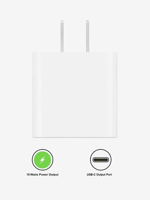 Buy Apple 18W USB-C Power Adapter (White) Online At Best Price @ Tata CLiQ