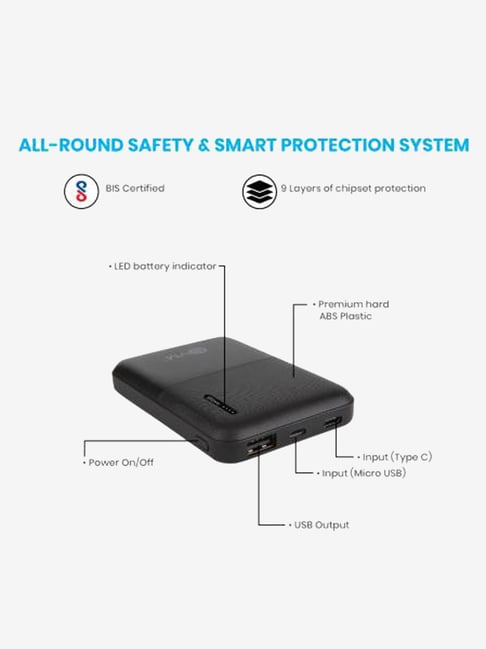 Buy EVM Encore 5000 mAh Power Bank (Black) Online At Best Price @ Tata CLiQ