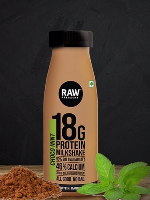 Buy Raw Pressery Choco Mint Protein Milk Shake (200 ml) - Pack of 4 at ...