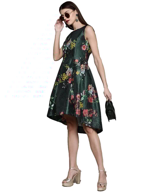 Buy Label Ritu Kumar Green Floral Print Dress for Women Online @ Tata CLiQ