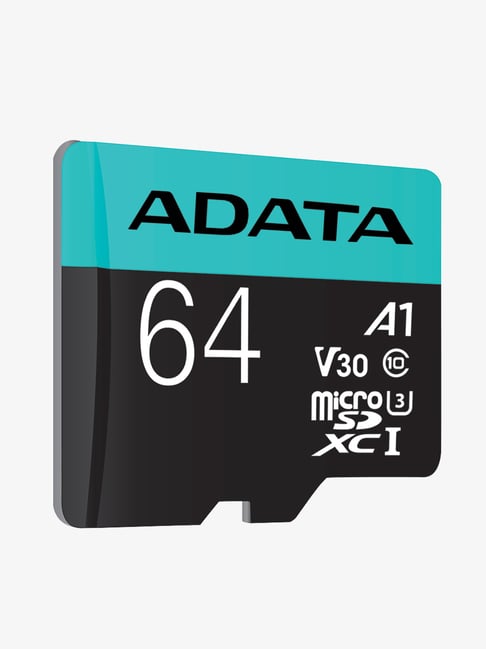 ADATA 64GB Class 10 Premier Pro UHS-I MicroSD Memory Card (A1, Black ...