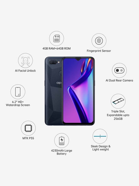 Buy OPPO A12 64 GB (Black) 4 GB RAM, Dual SIM 4G Online At Best Price ...