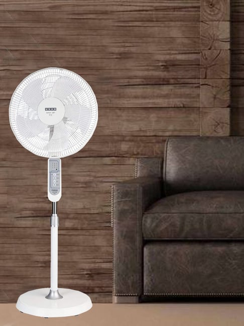 Usha Mist Air Icy 400 mm 5 Blades Pedestal Fan with Remote (White) from ...