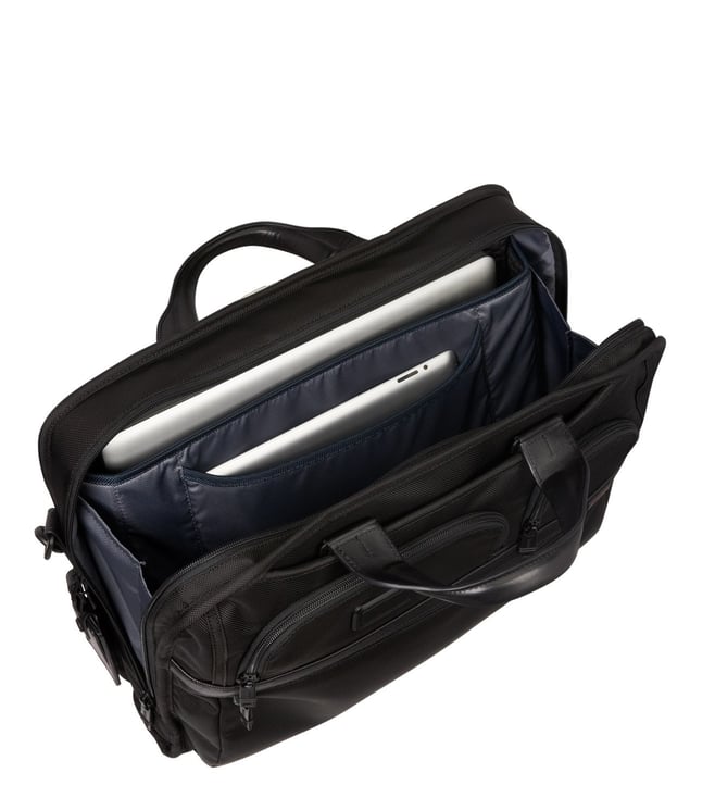 Buy Tumi Black Alpha Compact Large Screen Laptop Brief for Men Online ...