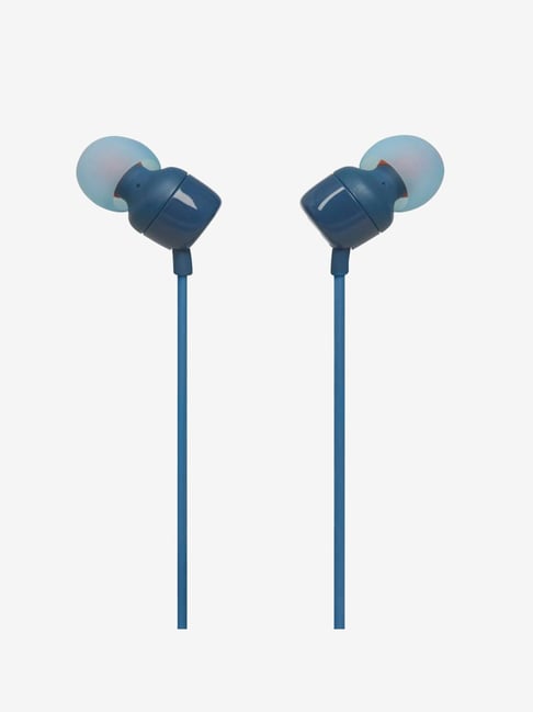 Buy JBL T110 In The Ear Earphones with Mic (Blue) Online At Best Price ...