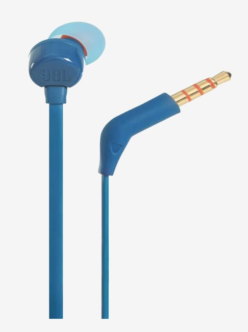 Buy JBL T110 In The Ear Earphones with Mic (Blue) Online At Best Price ...