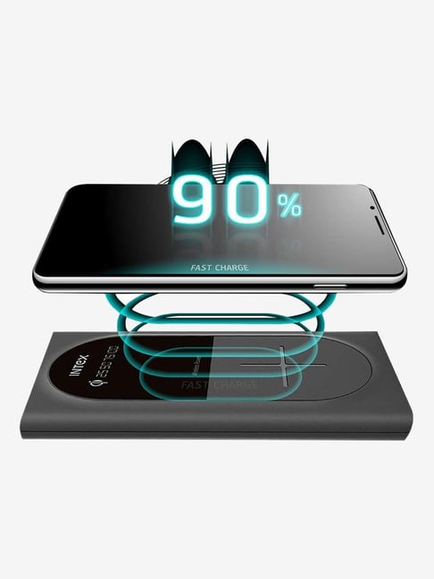Buy Intex PB-10K Poly-4 10000mAh Wireless Charging Power Bank (Black ...