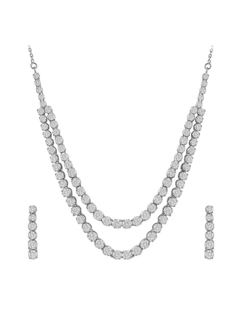 Buy Joyalukkas 92.5 Sterling Silver Necklace Set Online At Best Price ...