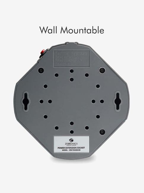 Buy Zebronics ZEB-TS3320USB 2500W 7 Port with 2 USB Power Extension ...