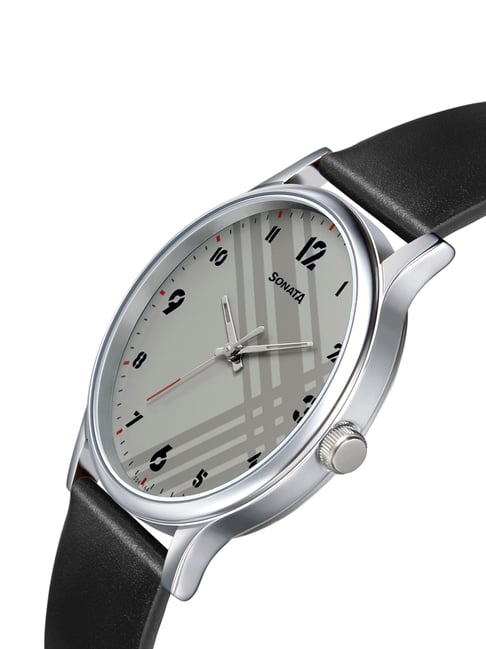 Buy Sonata 77105SL01 Smart Plaid Analog Watch for Men at Best Price ...