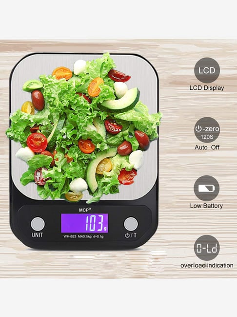 Buy MCP Stainless Steel Digital Kitchen Weighing Machine (Black) Online ...