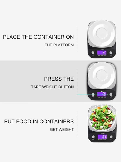 Buy MCP Stainless Steel Digital Kitchen Weighing Machine (Black) Online ...