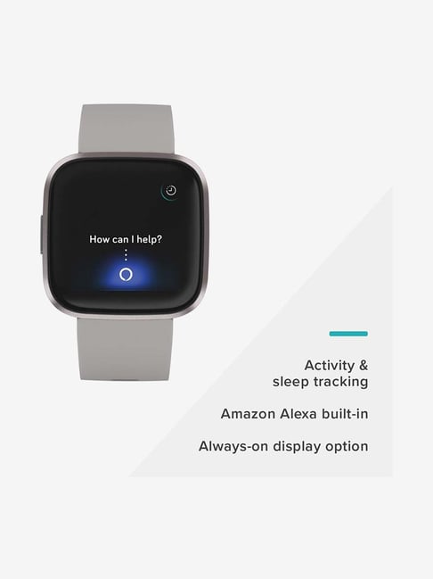 Fitbit Versa 2 FB507GYSR Health and Fitness Smartwatch (Stone & Mist ...