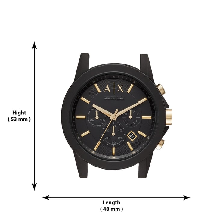 Buy Armani Exchange AX7105 Outer Banks Black Dial Watch for Men for Men ...