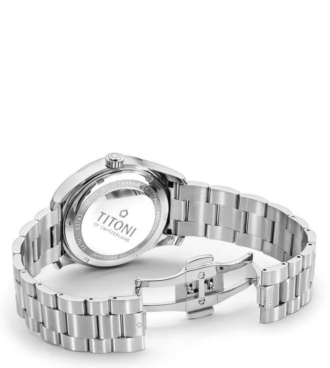 Buy Titoni 83743 S-581 Airmaster Silver Dial Watch for Men Online ...