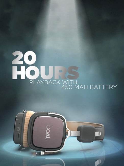 Buy Boat ROCKERZ 600 Bluetooth Headphone with Microphone (Brown) Online ...