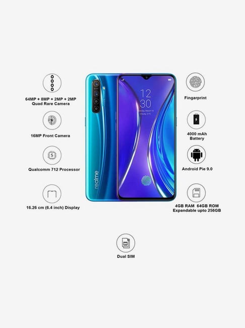 Buy Realme XT 64 GB (Pearl Blue) 4 GB RAM, Dual SIM 4G Online At Best ...