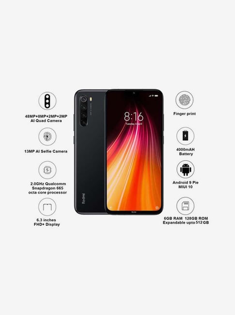 Buy Xiaomi Redmi Note 8 128 GB (Space Black) 6 GB RAM, Dual Sim 4G ...