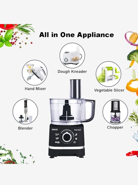 Buy Inalsa Easy Prep 800W 1 Jar Food Processor (Black) Online At Best ...