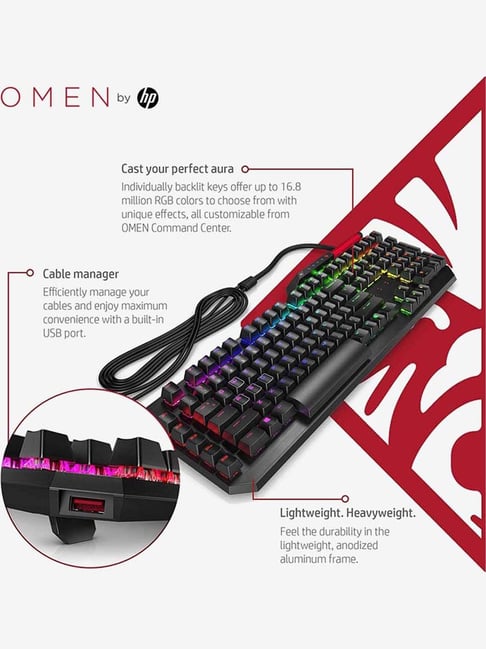 Buy HP Omen Sequencer Optical Mechanical RGB Wired Gaming Keyboard ...