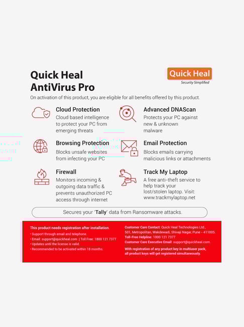 Buy Quick Heal 2 Devices 3 Years Antivirus Pro Latest Version Online At ...